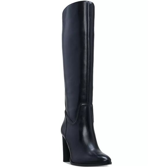 Vince Camuto | Shoes | Vince Camuto Evangee Black Leather Tall Boots ...